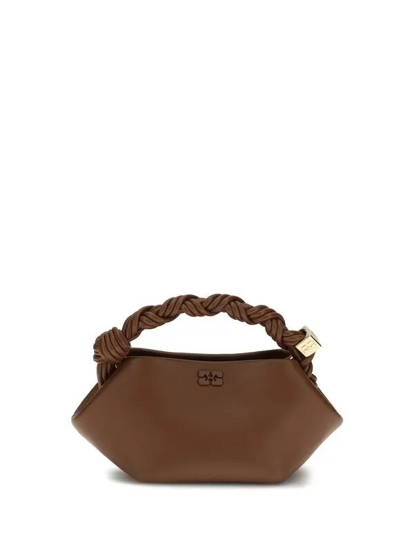 GANNI Mini Bou Leather Handbag - Brown