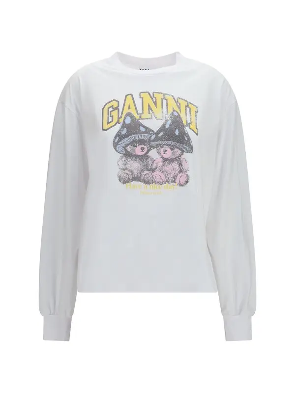 GANNI Teddy Mushroom T-shirt - White