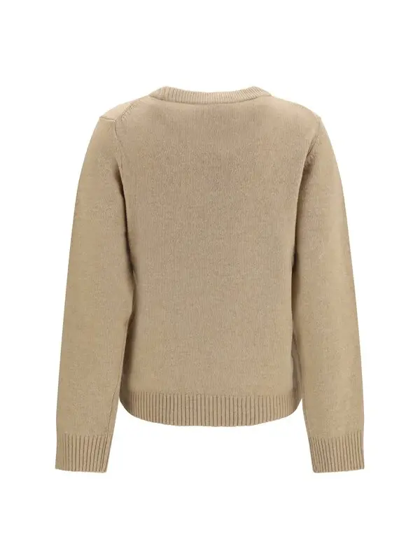 GANNI Wool Graphic Sweater - Cream