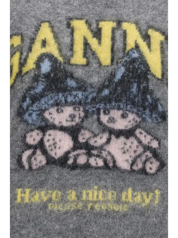 GANNI Mushroom Teddy Alpaca-blend Sweater