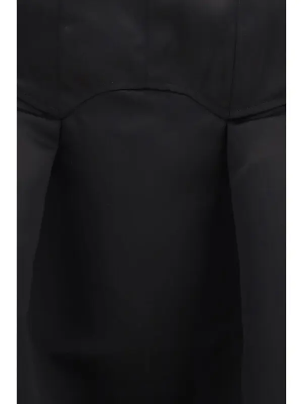 GANNI Duchesse Satin Corset Midi Dress