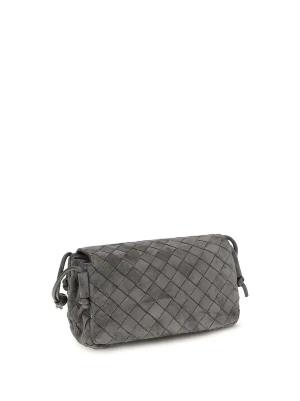 Bottega Veneta Notturno Suede Clutch - Gray