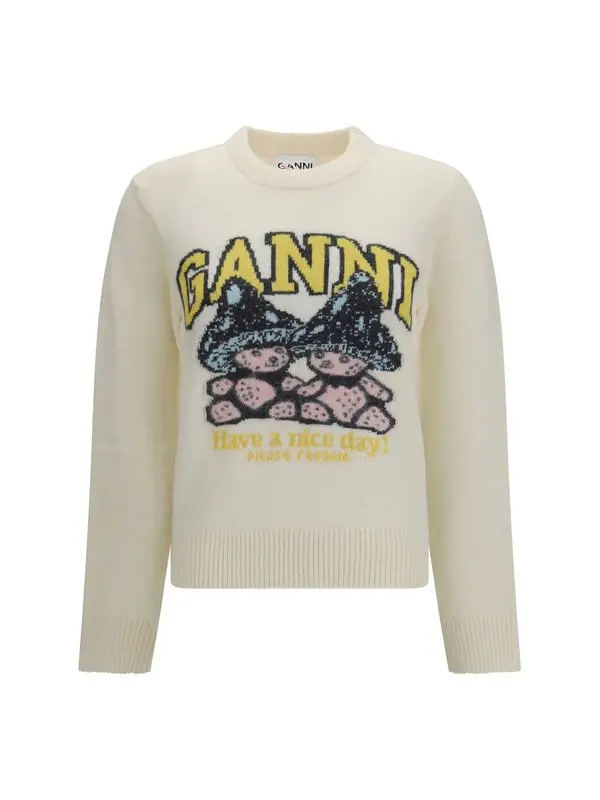 GANNI Isoli Teddy Forest Sweatshirt - Multicolor