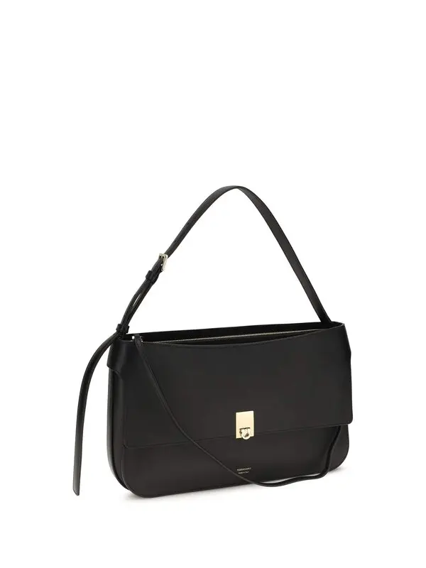 FERRAGAMO Cara Small Shoulder Bag - Black