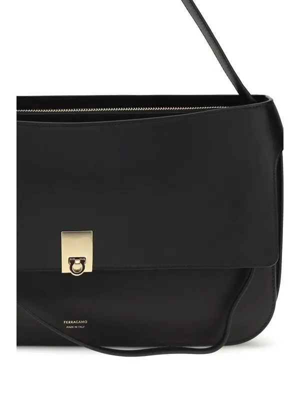 FERRAGAMO Cara Small Shoulder Bag - Black