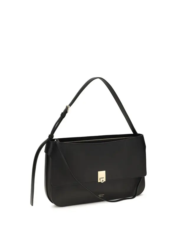 FERRAGAMO Cara Small Shoulder Bag - Black