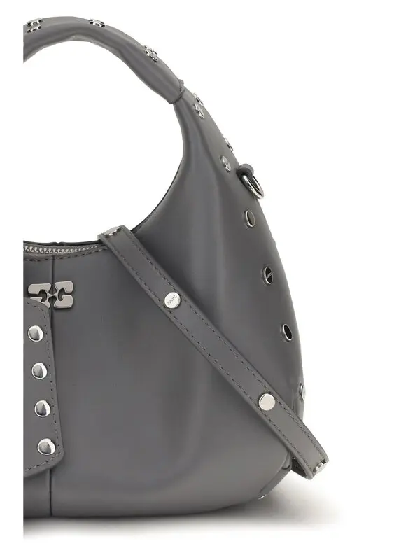 GANNI Mini Studded Hobo Handbag