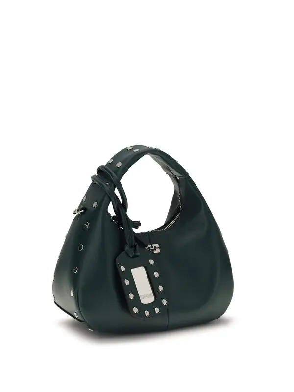 GANNI Mini Studded Hobo Handbag