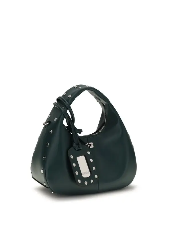 GANNI Mini Studded Hobo Handbag - Green