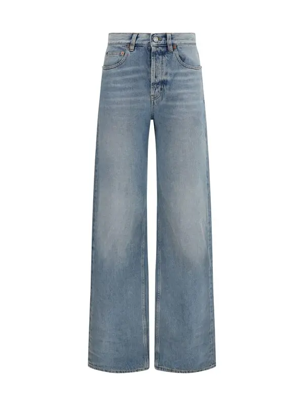 Saint Laurent High-waisted Wide-leg Jeans - Blue