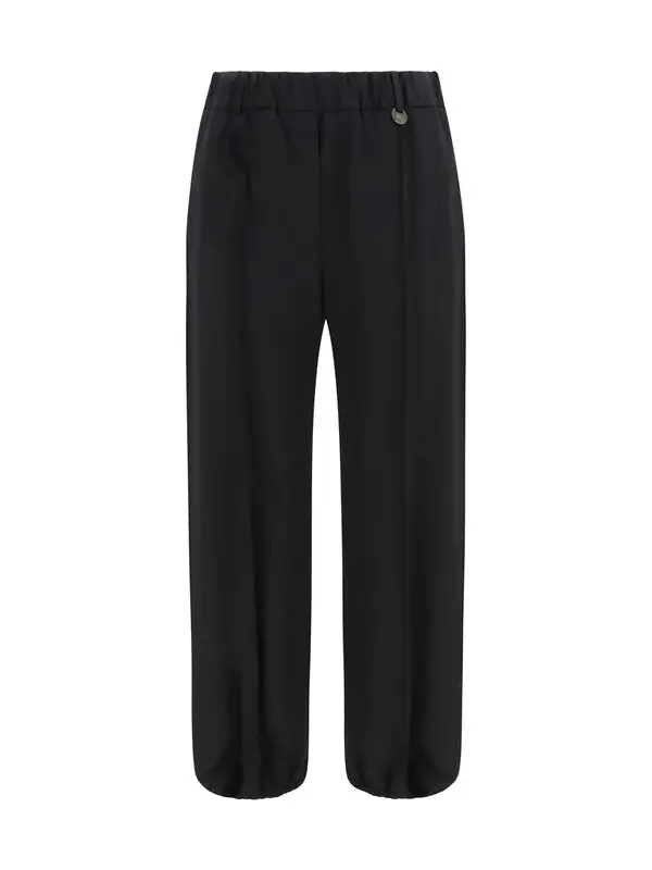 Burberry Wool Twill Jogging Pants - Black