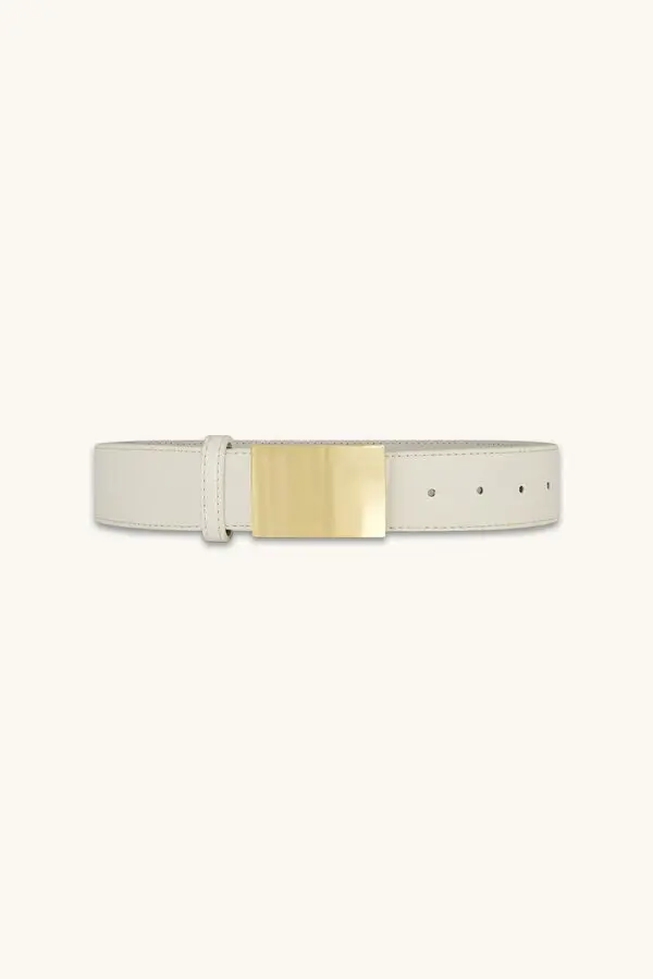 THE NOLI SHOP Bianca Belt With Gold-tone Buckle - Pearl
