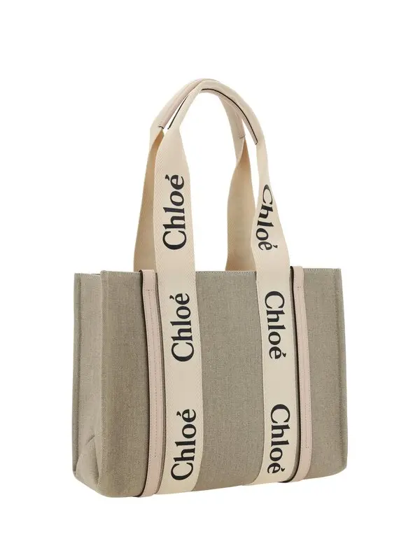 Chloé Woody Canvas Shoulder Bag