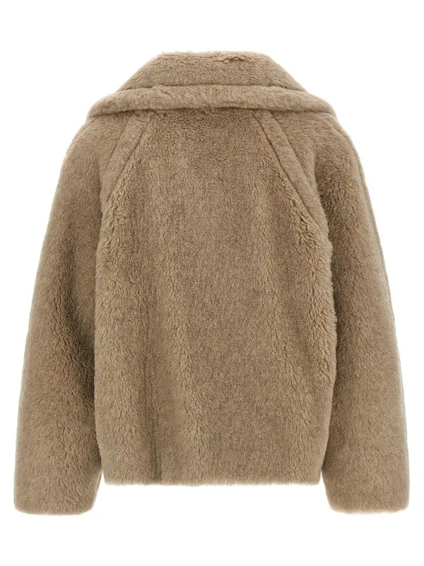 Max Mara Alpaca And Cashmere Blend Teddy Coat - Cream