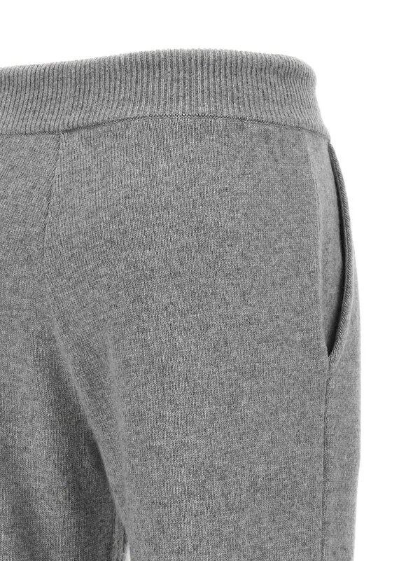 Balmain Cashmere And Mohair Joggers - Gray