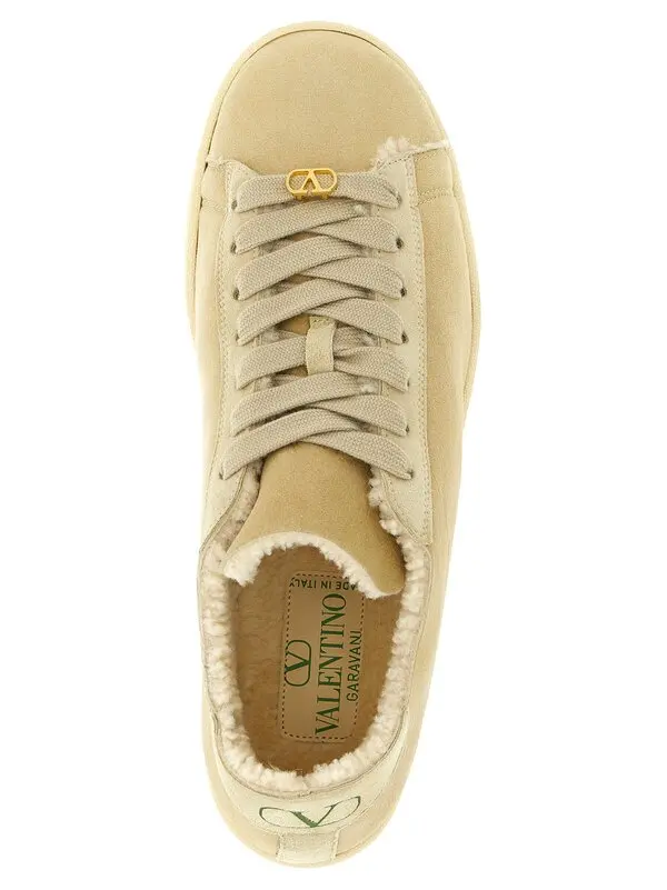 Valentino Garavani Royco Suede Shearling Sneakers