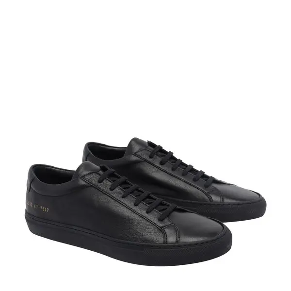 COMMON PROJECTS Achilles Premium Leather Sneakers - Gold
