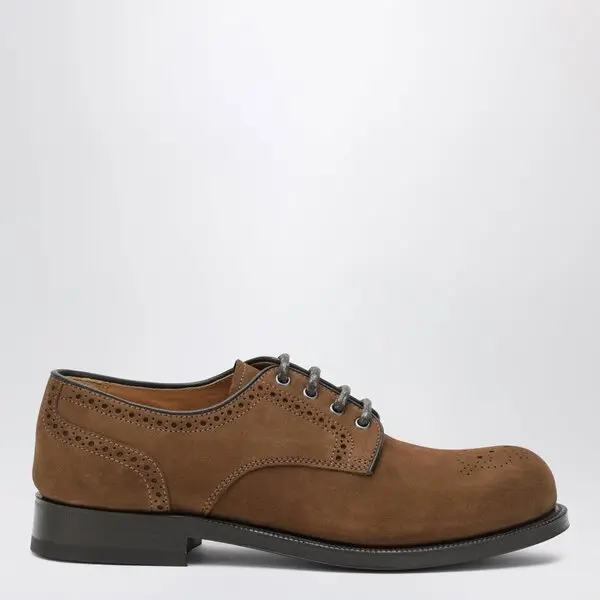 Church's Suede Derby Shoes With Brogue Detailing - Brown