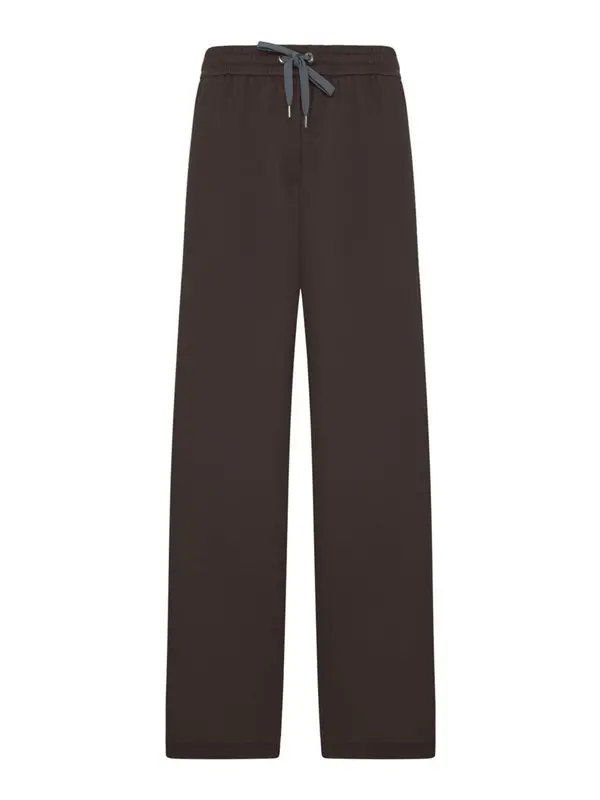 Brunello Cucinelli Wide Leg Trousers - Brown