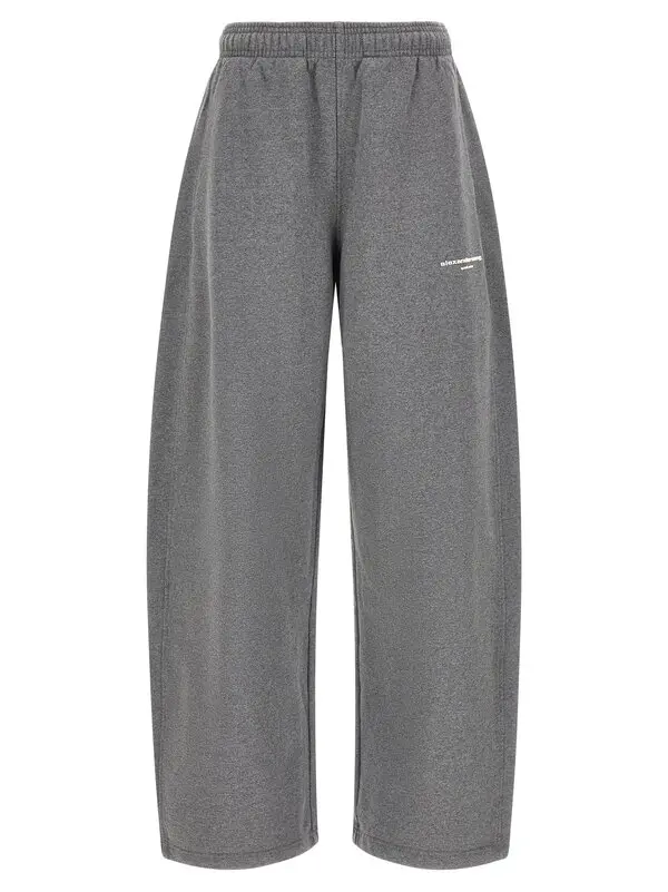 Alexander Wang Logo Fleece Pants - Gray