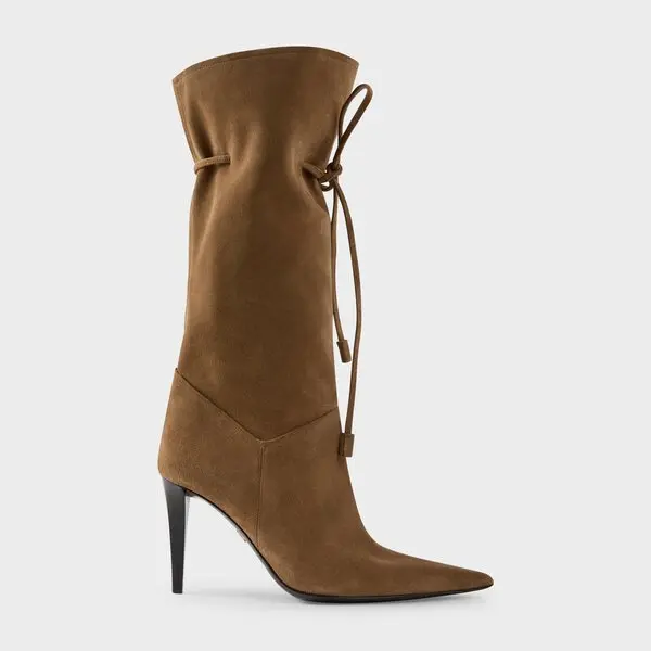 GIUSEPPE ZANOTTI Desire Midi 90 Suede Boot - Light_brown