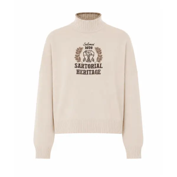 Brunello Cucinelli Sequin-embellished Cashmere Turtleneck Sweater - White