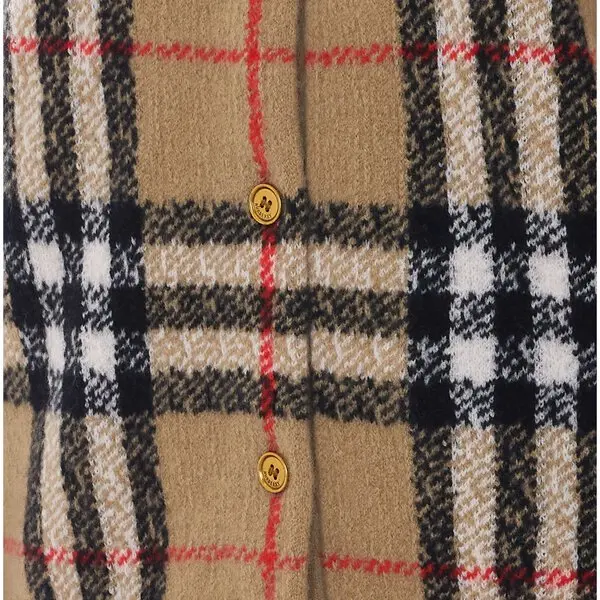 Burberry Check Cashmere Cardigan