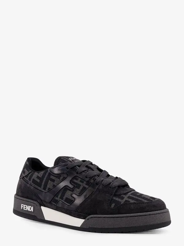 Fendi Ff Jacquard And Suede Match Sneakers
