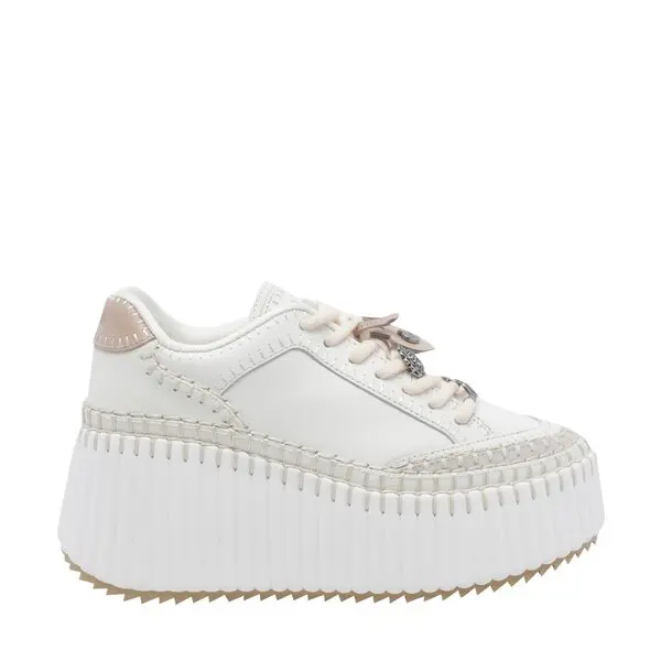 Chloé Leather And Suede Platform Sneakers