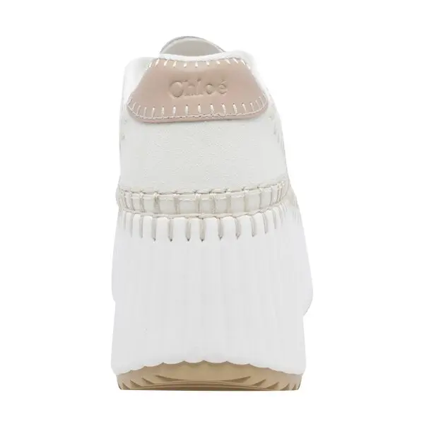 Chloé Leather And Suede Platform Sneakers