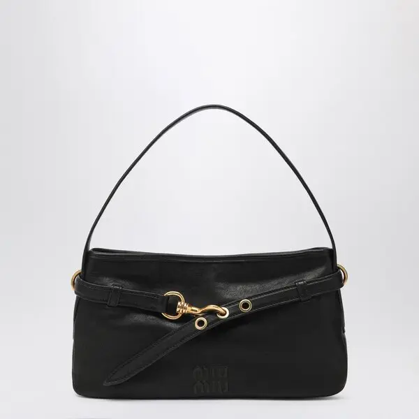 Miu Miu Nappa Leather Shoulder Bag - Black