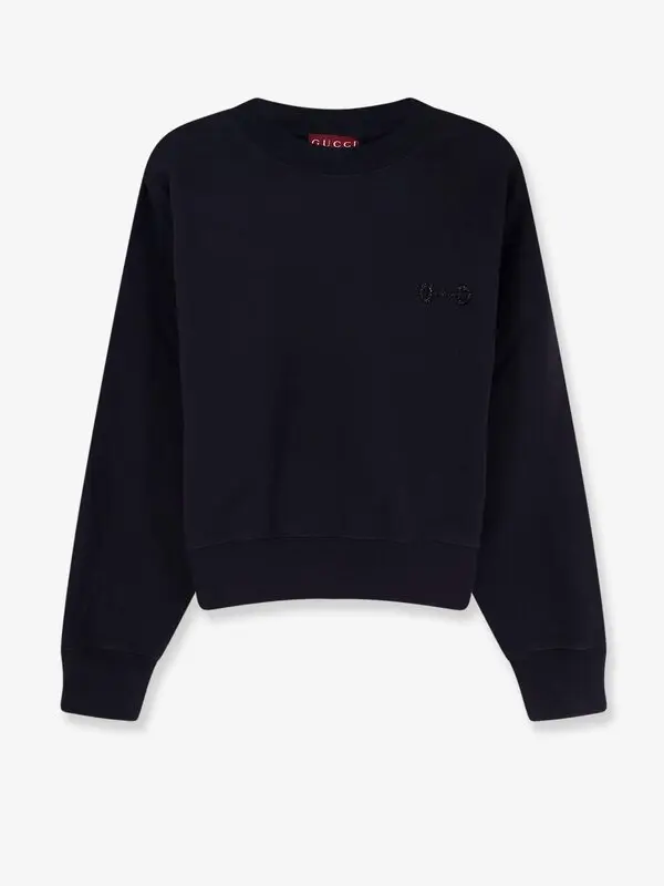 Gucci Cotton Sweatshirt With Beaded Horsebit Detail - Multicolor