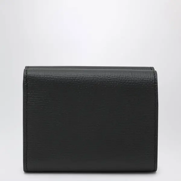 Loewe Anagram Trifold Wallet In Leather - Black