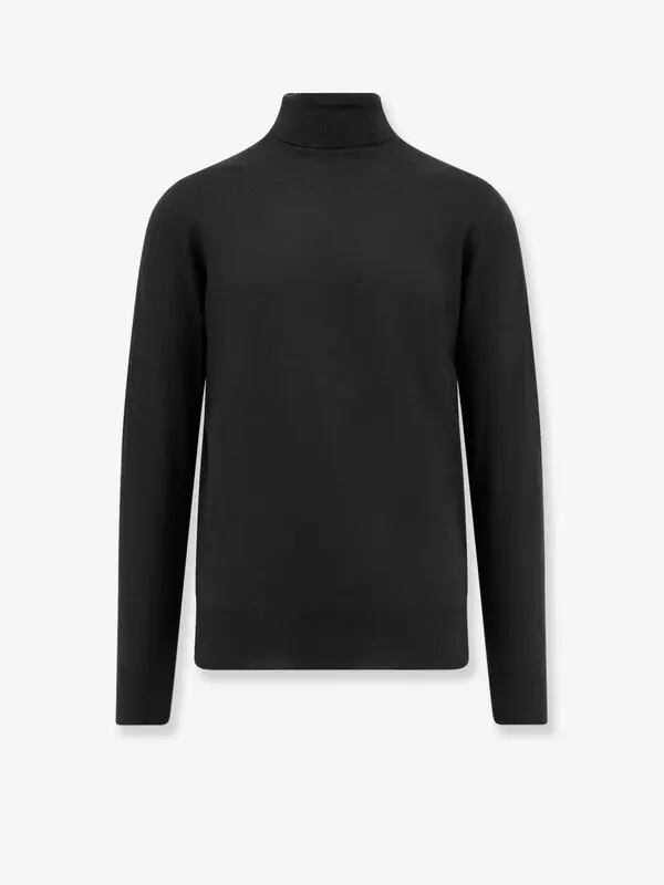 Loro Piana Baby Cashmere Ribbed Turtleneck - Black