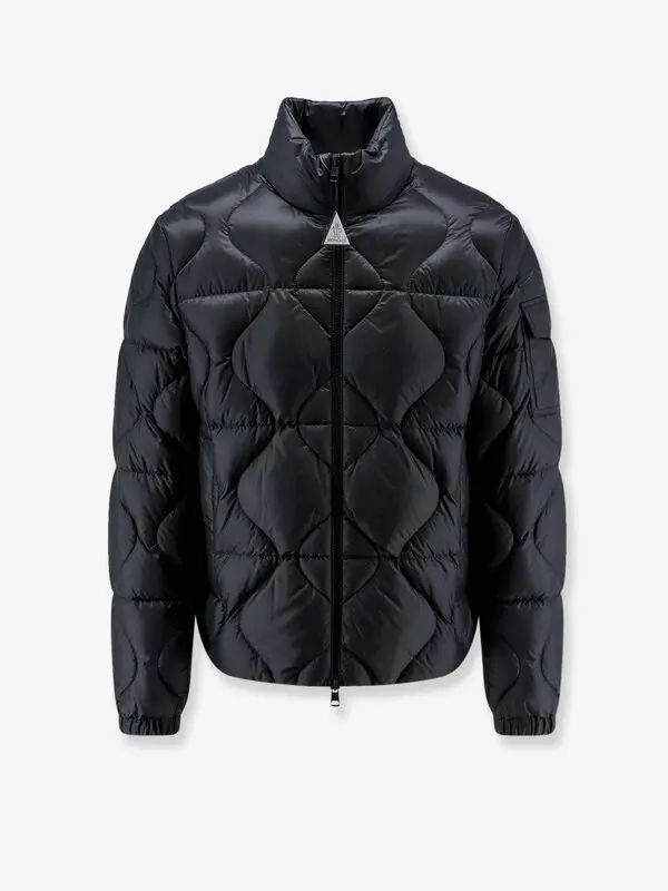 Moncler Asurel Short Down Jacket With Geometric Stitching