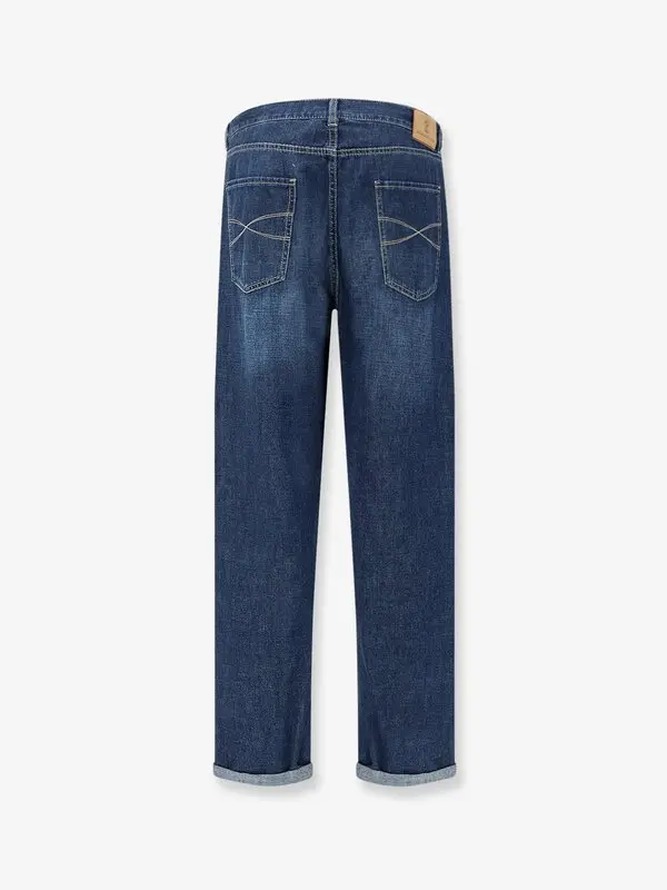 Brunello Cucinelli Straight Leg Cotton Jeans - Multicolor