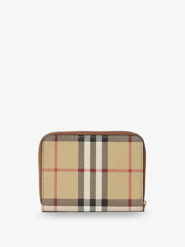 Burberry Coated Canvas With Check Pattern