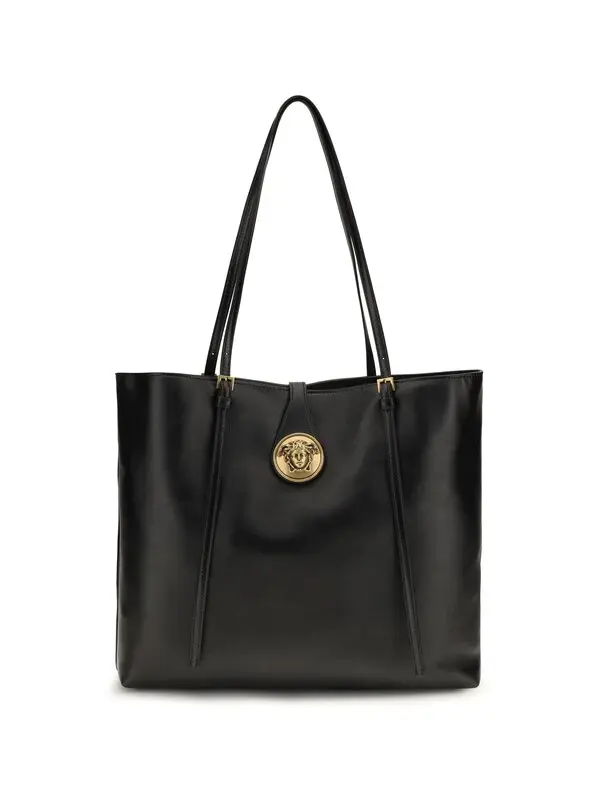 Versace Medusa Lambskin Tote Bag - Black