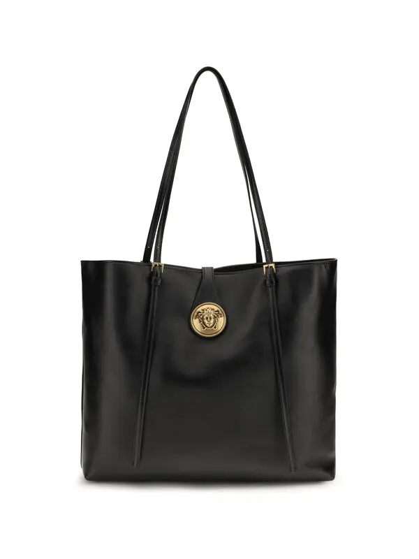 Versace Medusa Lambskin Tote Bag - Black