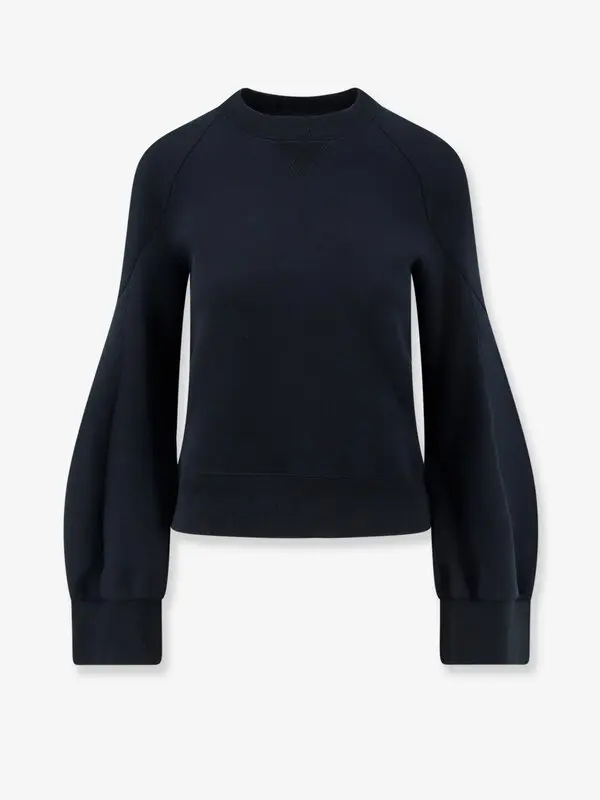Sacai Sponge Sweat Cotton Blend Sweater - Black