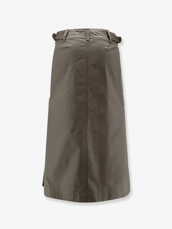 Sacai Cotton Pleated Skirt - Multicolor