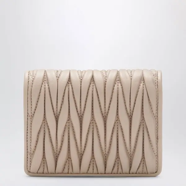 Miu Miu Powder Matelasse Nappa Leather Wallet