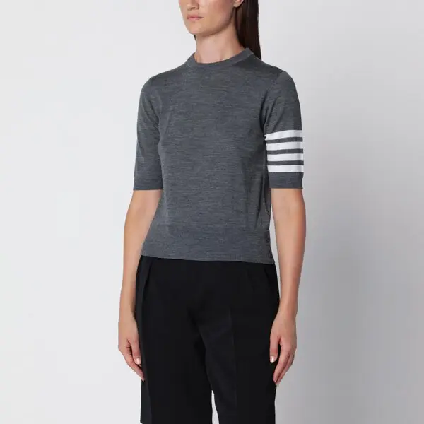 Thom Browne Virgin Wool Sweater - Gray