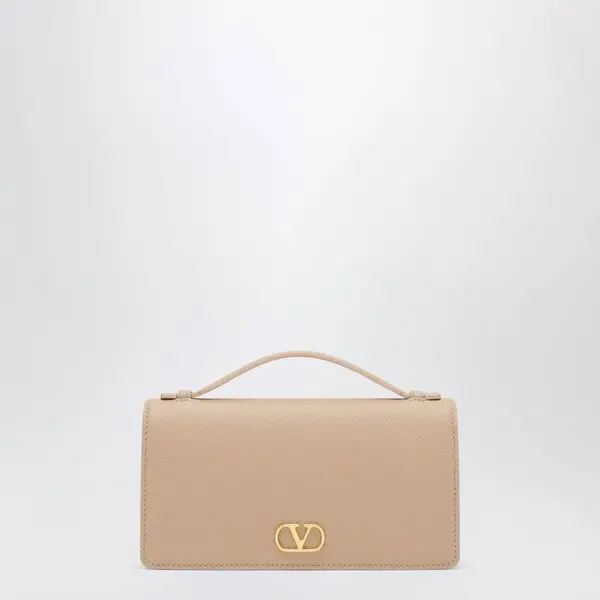 Valentino Garavani Powder Vlogo Signature Chain Wallet - Pink