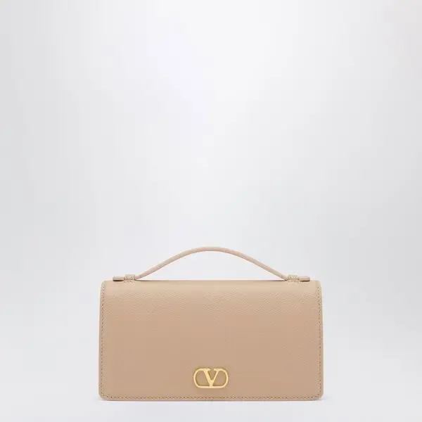 Valentino Garavani Powder Vlogo Signature Chain Wallet - Pink