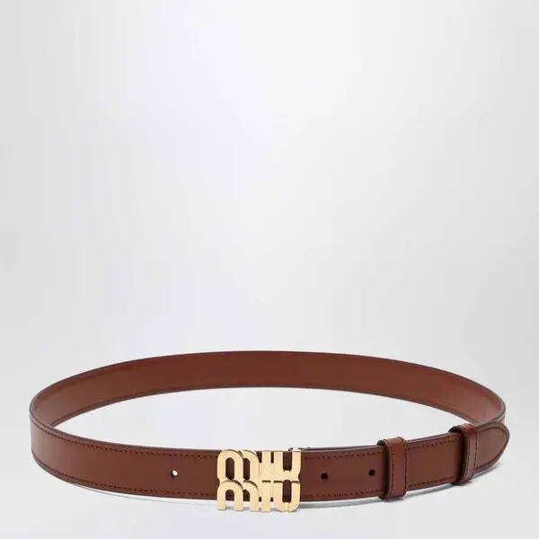 Miu Miu Leather Belt - Brown