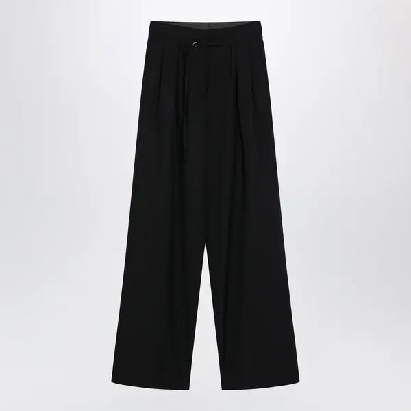 Dries Van Noten Pleated Wool Trousers - Black