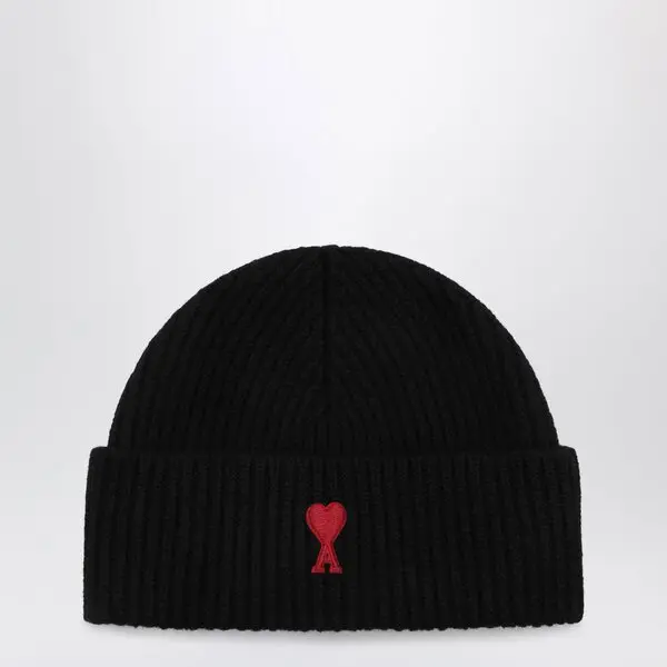 AMI Paris Wool Beanie - Black