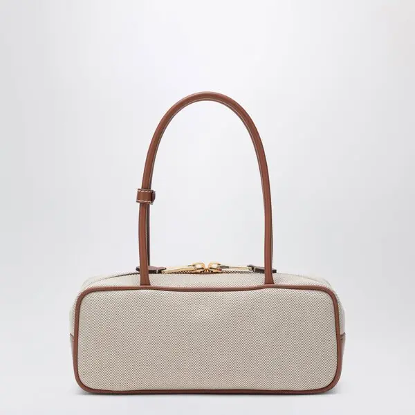 Miu Miu Canvas And Leather Small Beau Bag - Cream