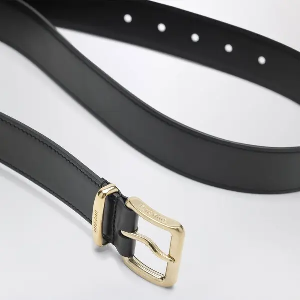 Miu Miu Leather Belt - Black